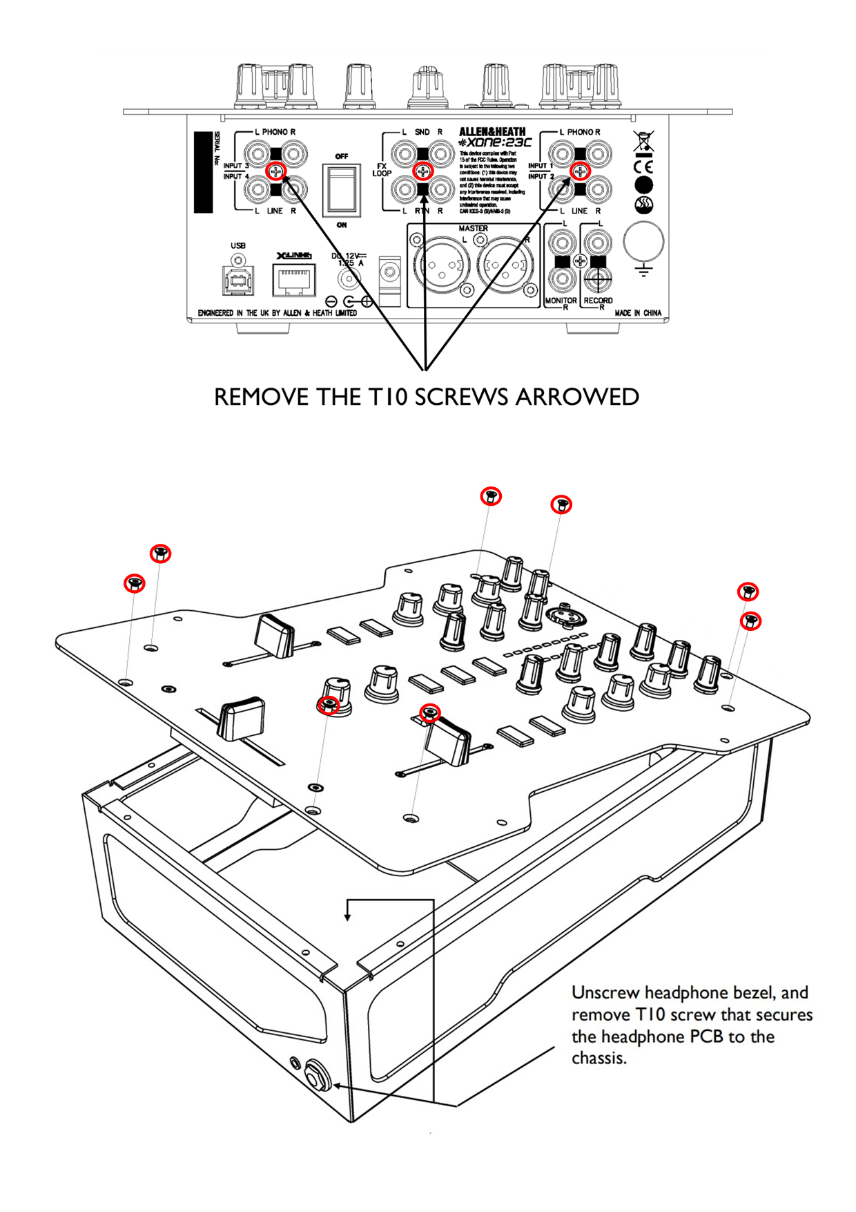 Xone:23/23C RIAA & Line level mods – Allen & Heath